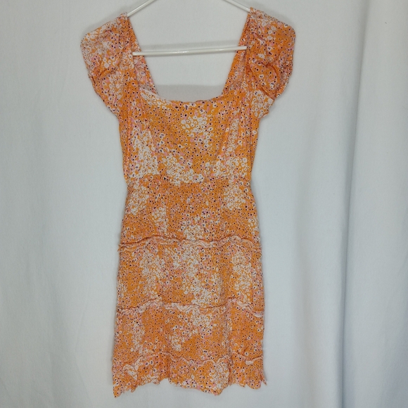Sim & Sam | Dresses | Sim Sam Floral Orange Dress Size S | Poshmark